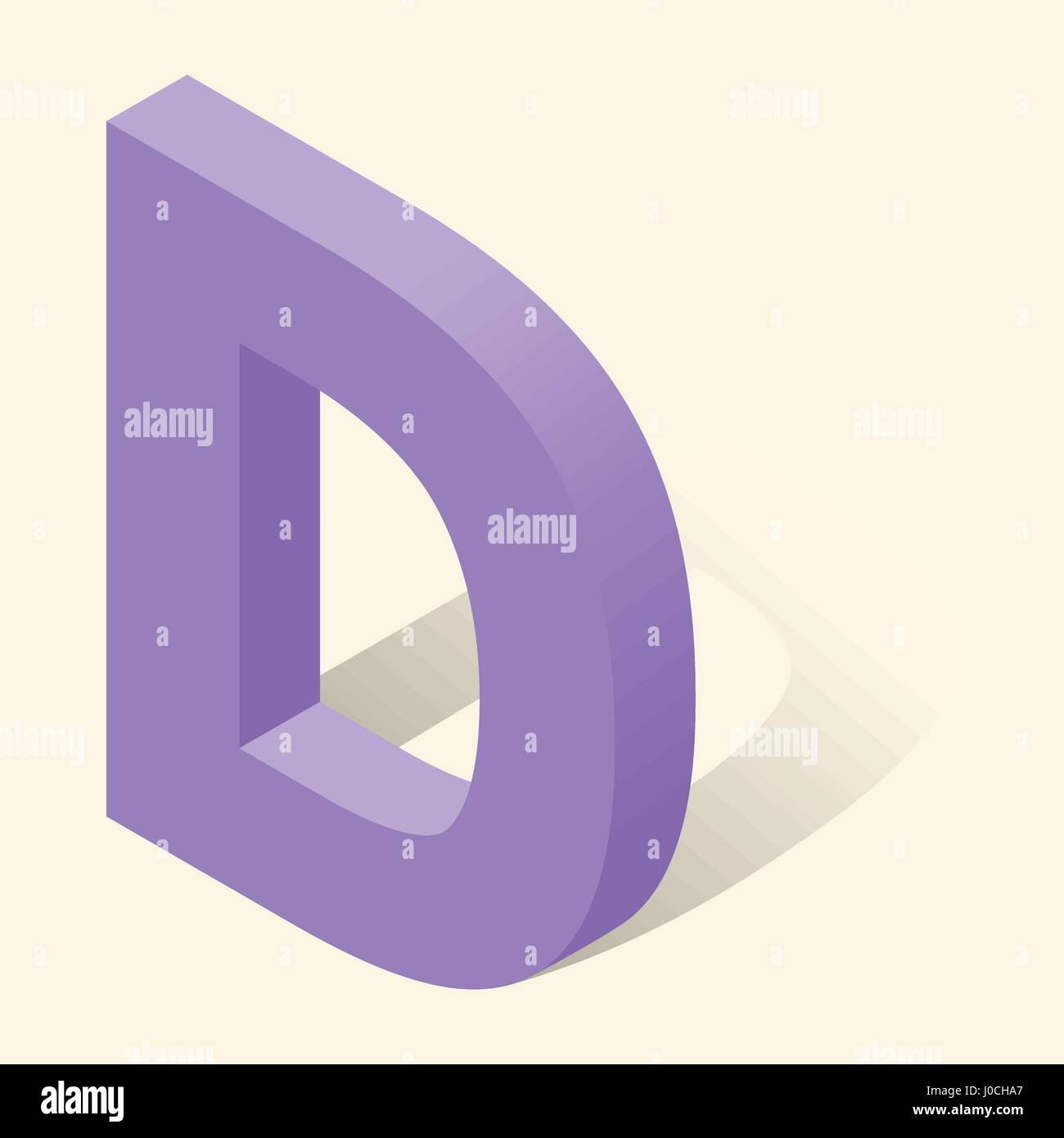 D letter in isometric 3d style with shadow Stock Vector Image & Art - Alamy