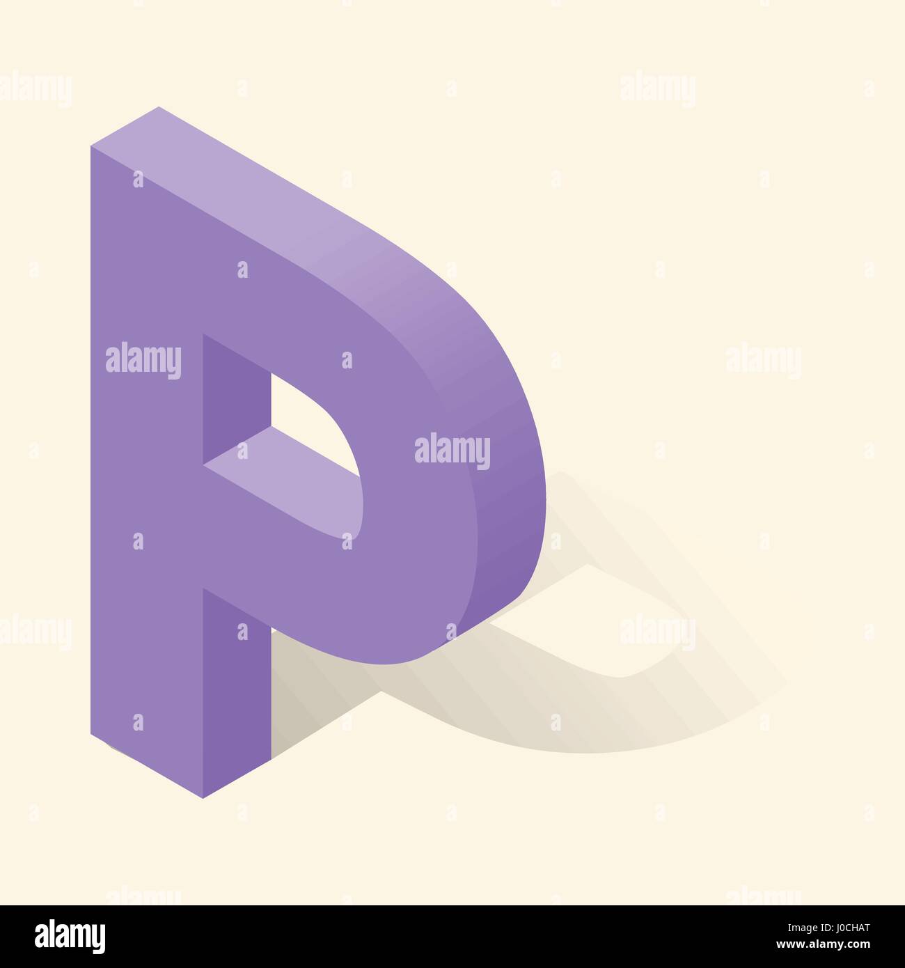 P letter in isometric 3d style with shadow Stock Vector Image & Art - Alamy