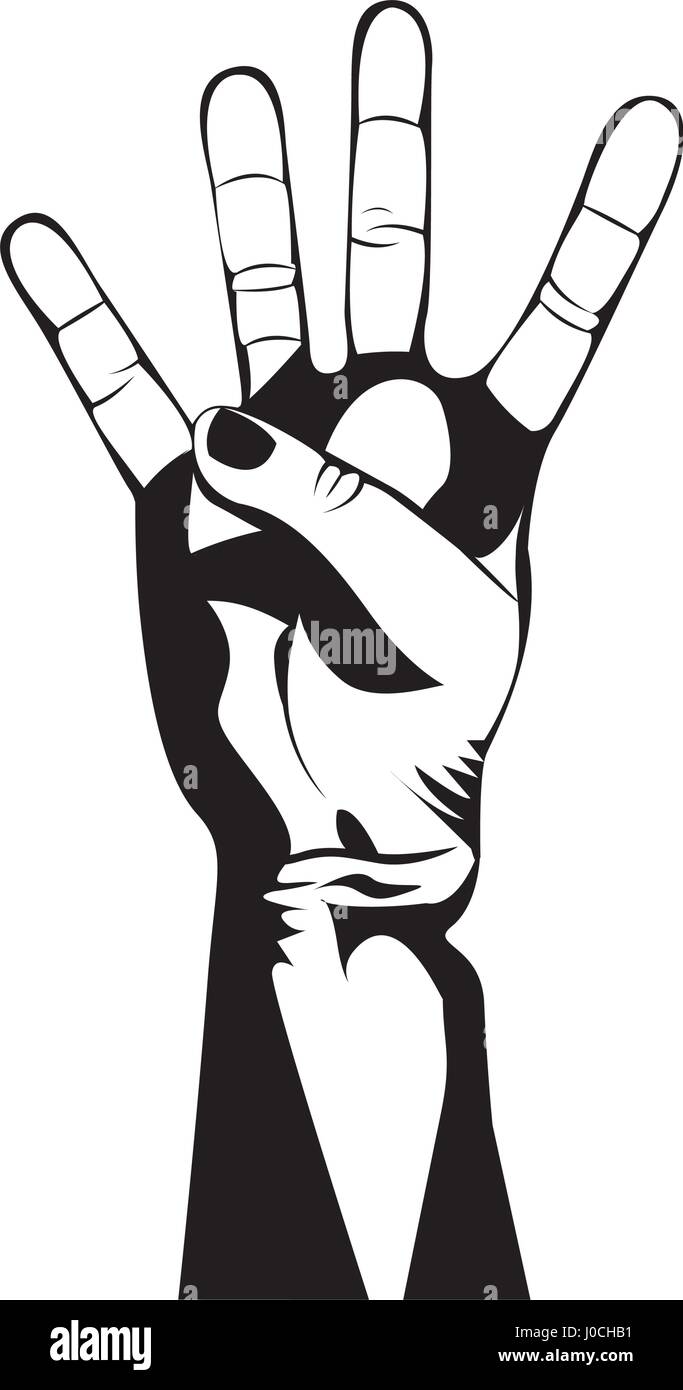 Four Fingers High Resolution Stock Photography and Images - Alamy