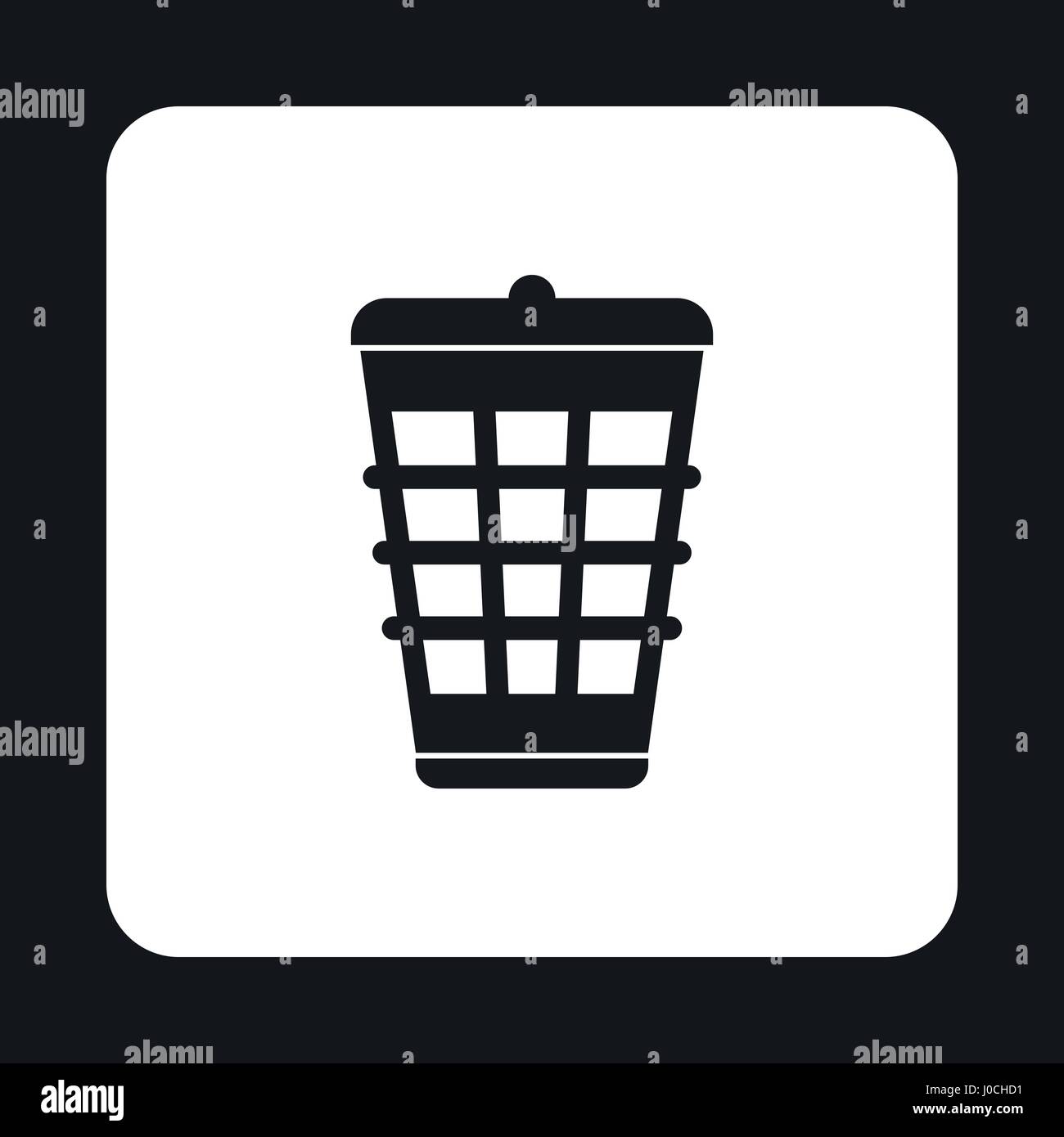 Dustbin for garbage icon, simple style Stock Vector Image & Art - Alamy