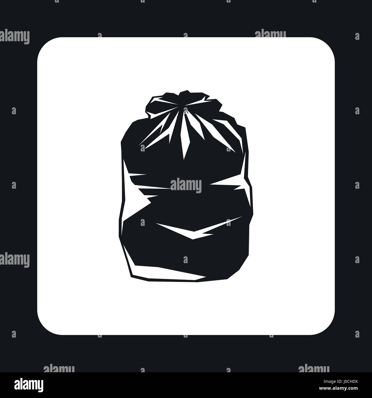 Black trash bag icon, simple style Stock Vector Image & Art - Alamy
