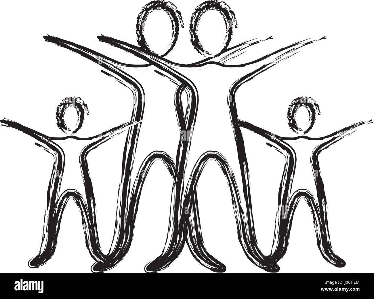 sketch of pictogram with practice of ballet Stock Vector Image & Art ...