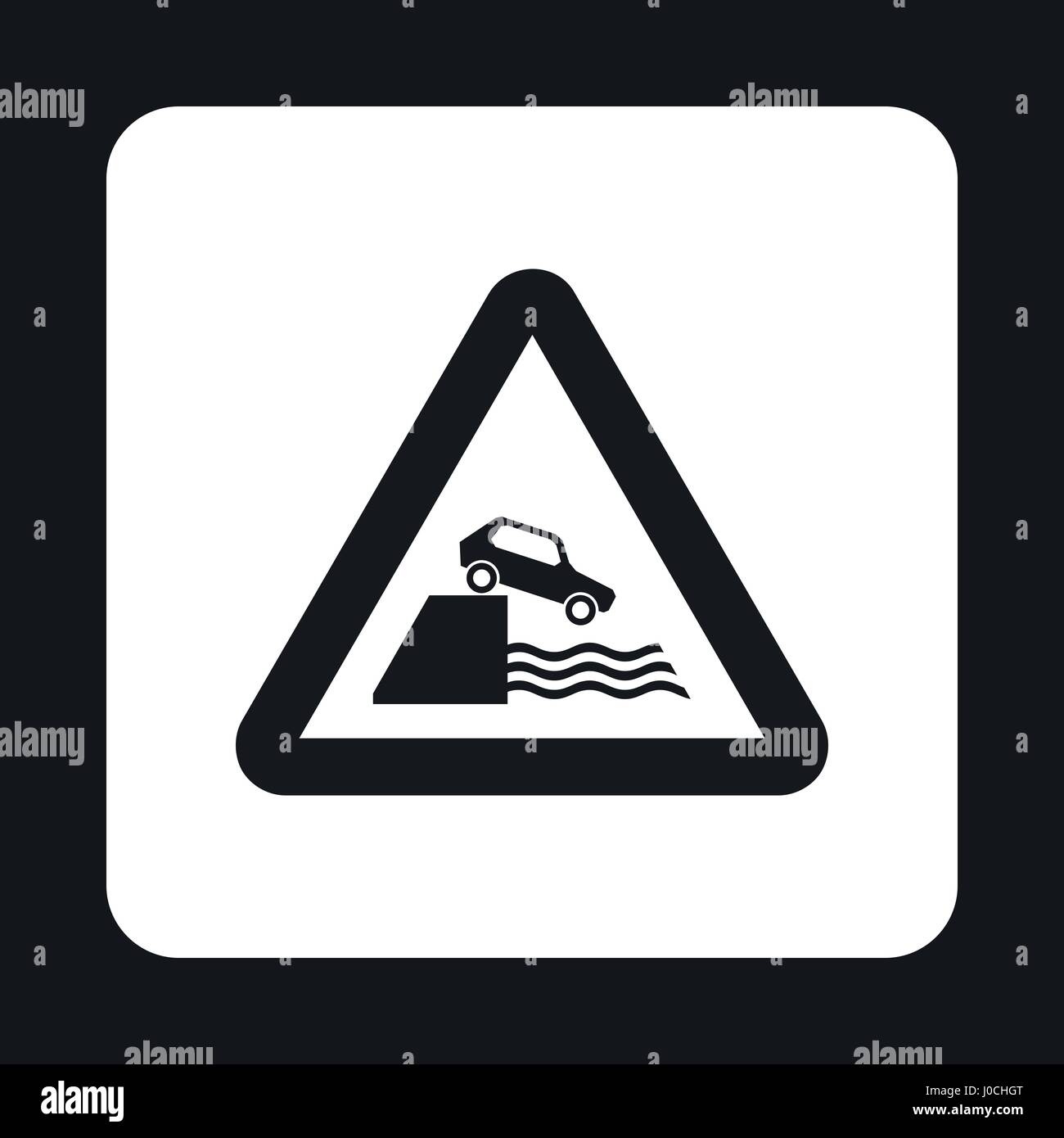 Cliff fall warning sign Stock Vector Images - Alamy