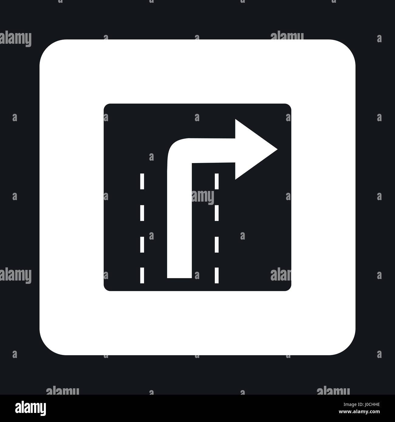 Sign right way icon, simple style Stock Vector Image & Art - Alamy