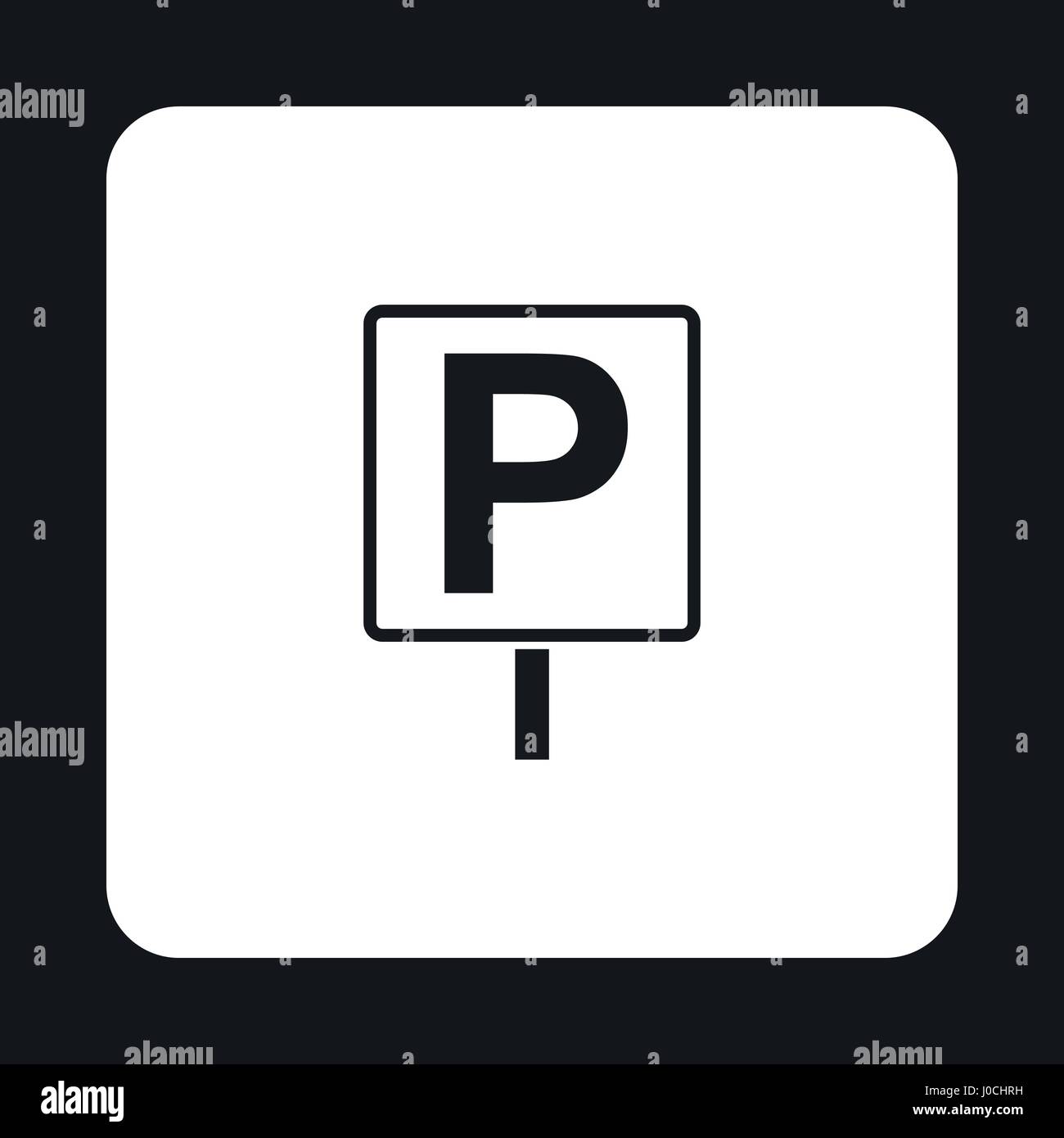 Parking sign icon, simple style Stock Vector Image & Art - Alamy