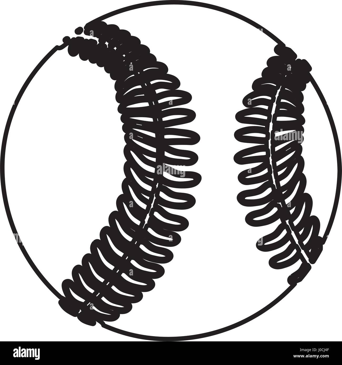 monochrome contour of baseball ball Stock Vector Image & Art - Alamy