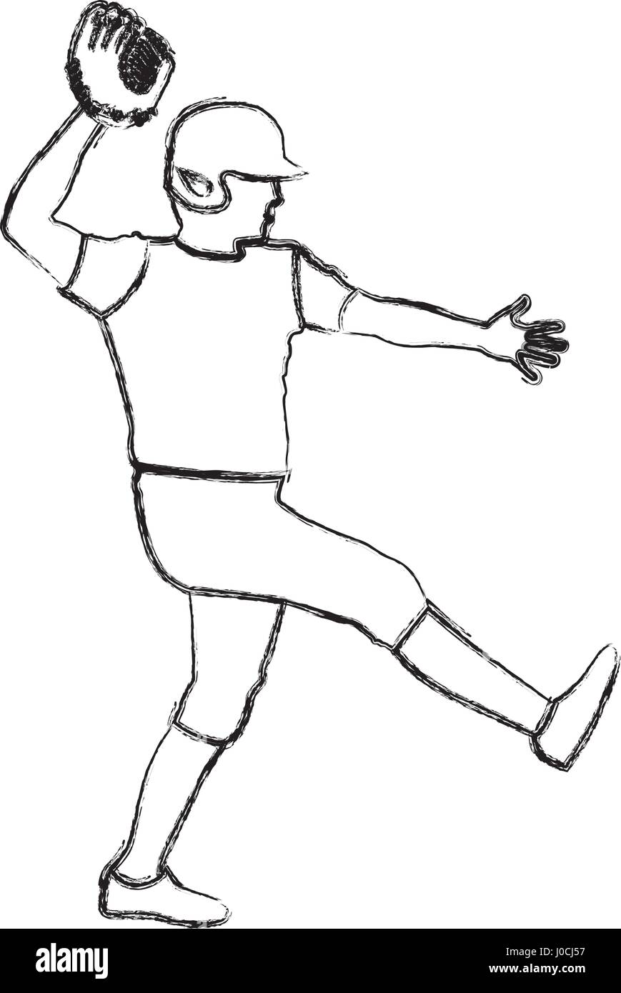 Baseball Pitcher Sketch