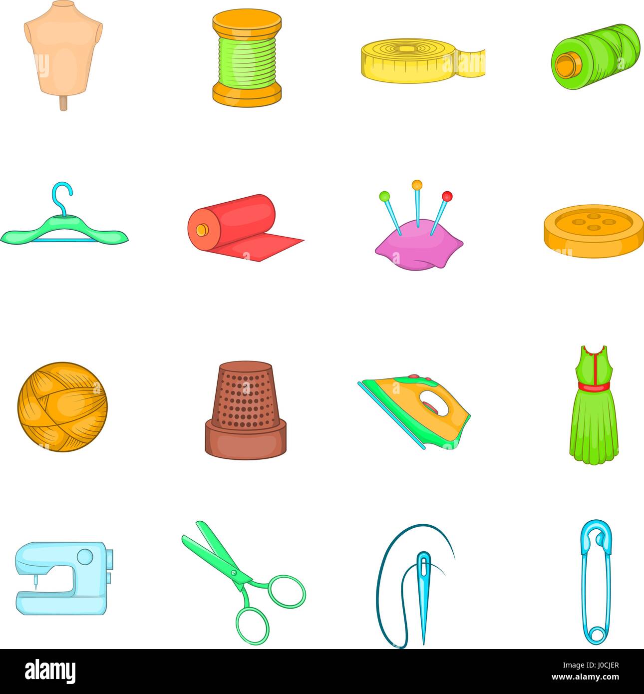 Cloth sewing button cartoon Cut Out Stock Images & Pictures - Alamy