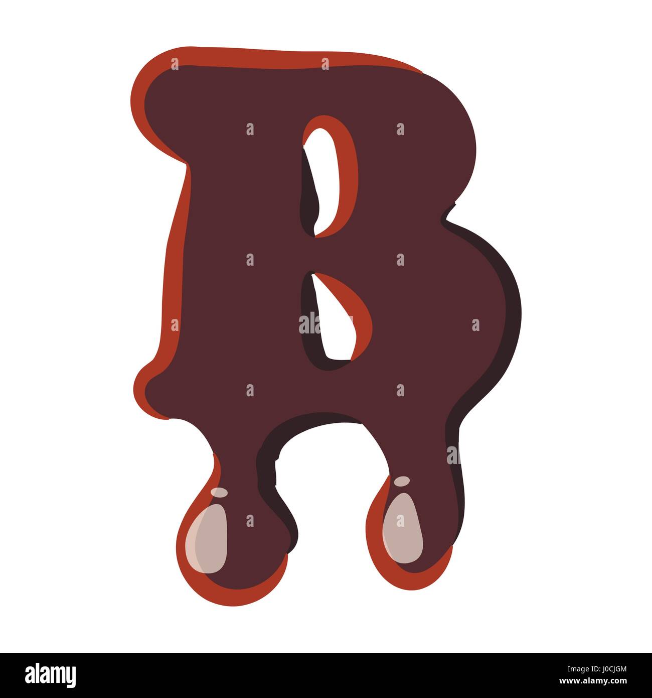 Letter B from latin alphabet made of chocolate Stock Vector Image & Art ...