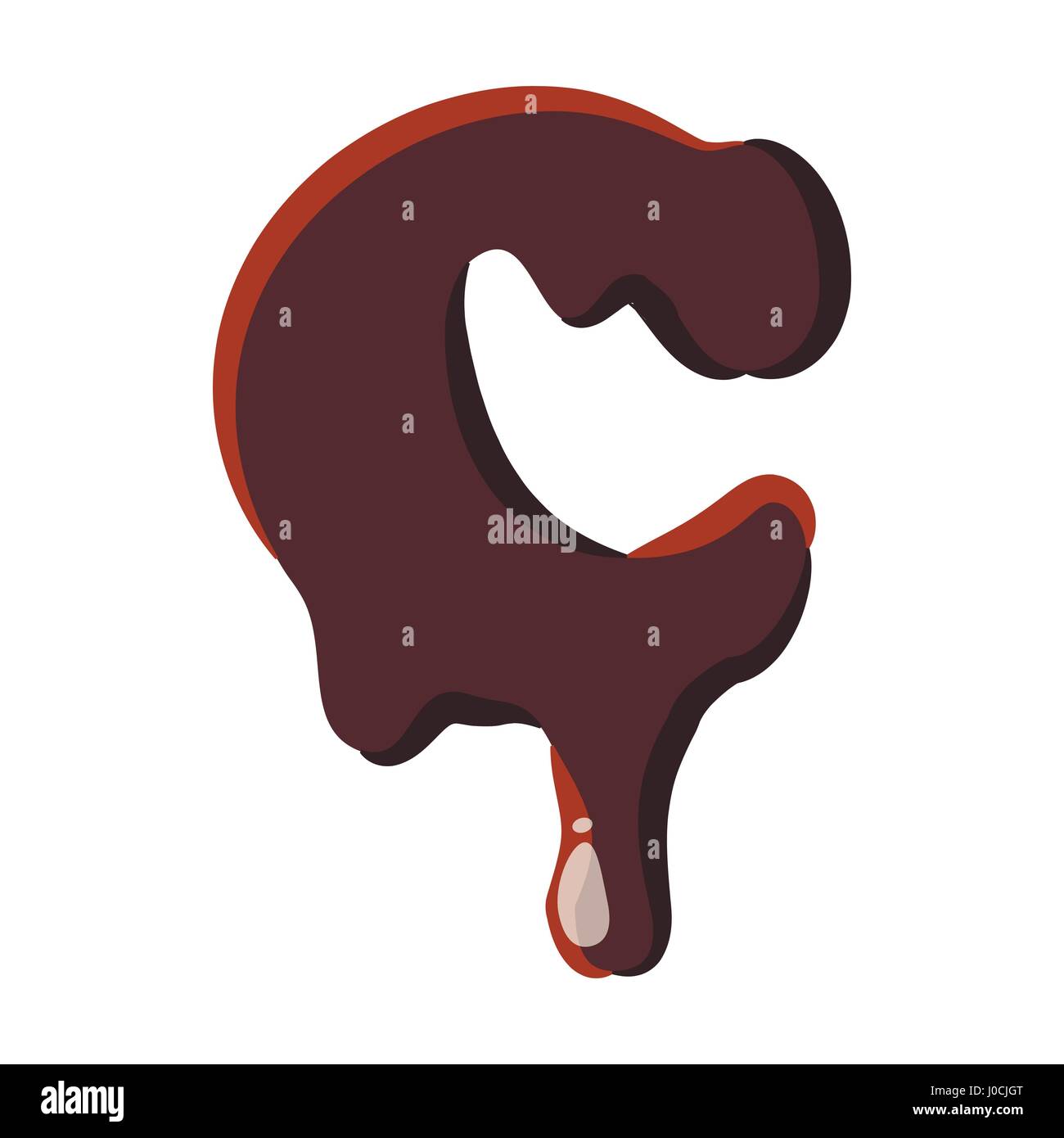 Letter C from latin alphabet made of chocolate Stock Vector Image & Art ...