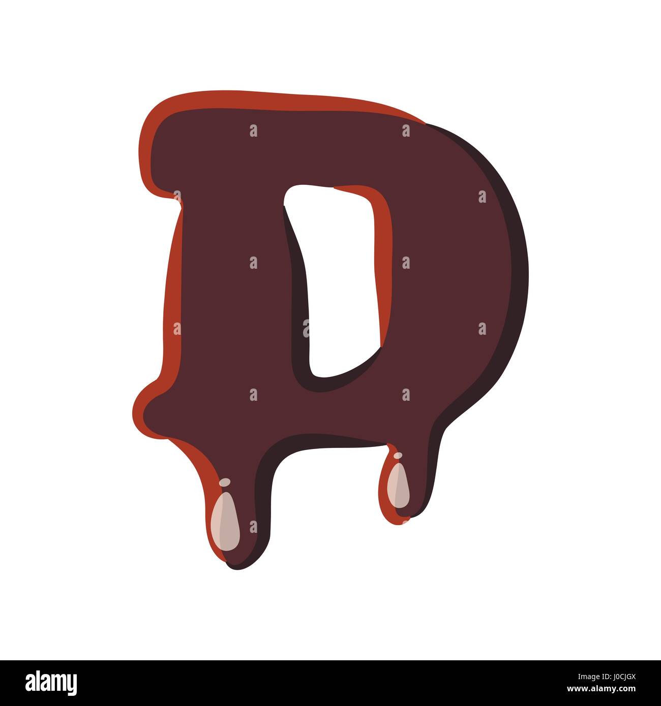 Letter D from latin alphabet made of chocolate Stock Vector Image & Art ...