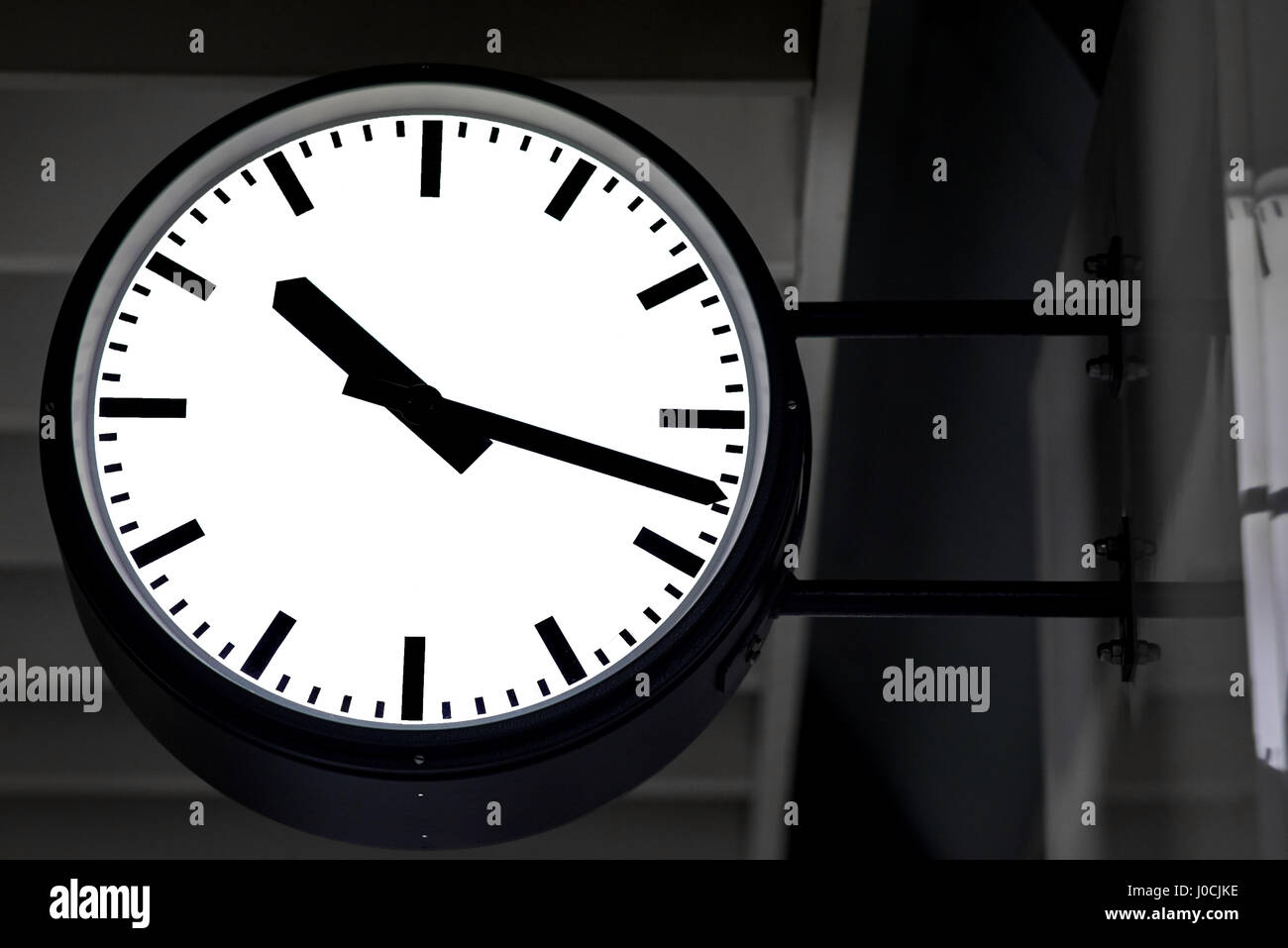 Big clock in a metro station Stock Photo - Alamy