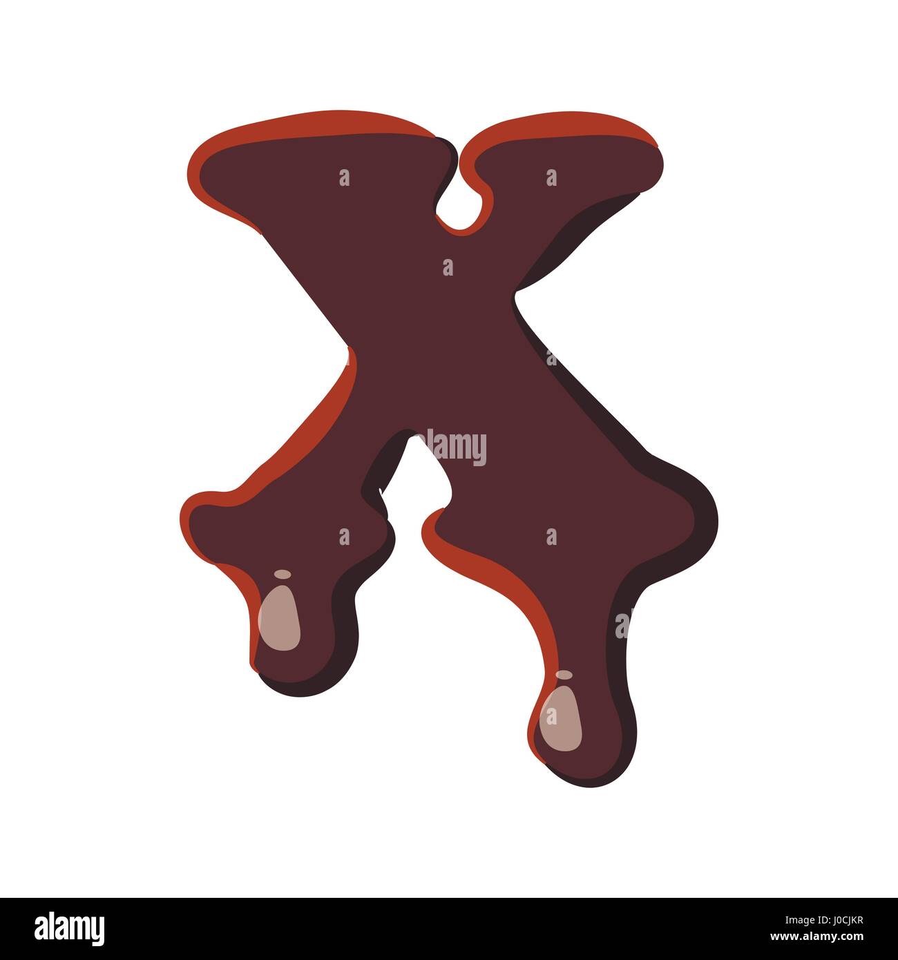 Letter X from latin alphabet made of chocolate Stock Vector Image & Art ...