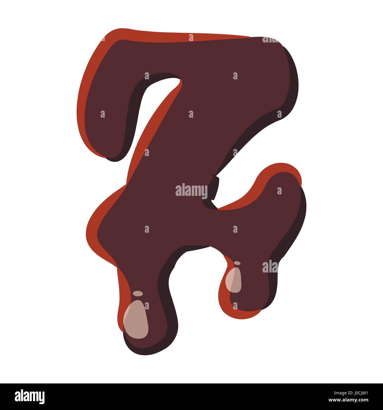 Letter Z from latin alphabet made of chocolate Stock Vector Image & Art ...