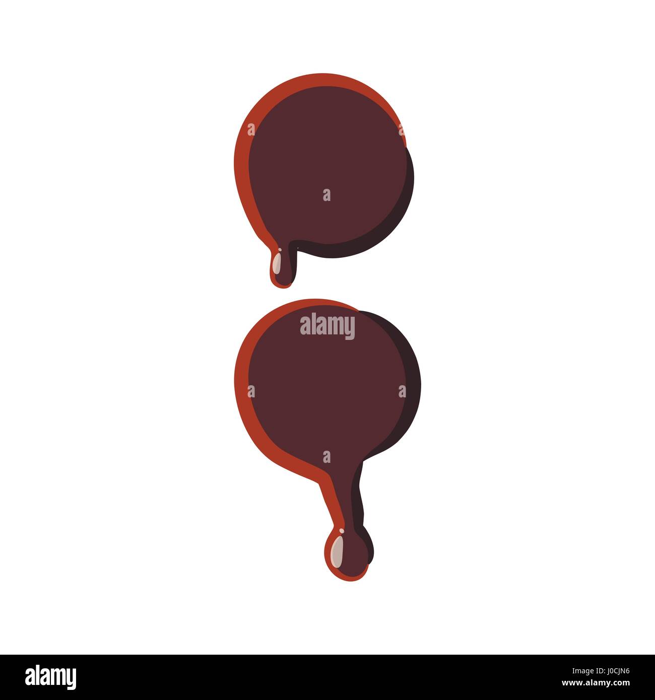 Colon from latin alphabet made of chocolate Stock Vector Image & Art ...