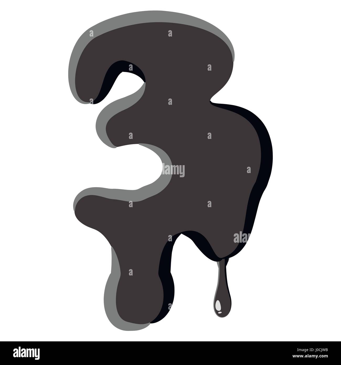 Number three 3 isolated on white background Stock Vector Image & Art ...