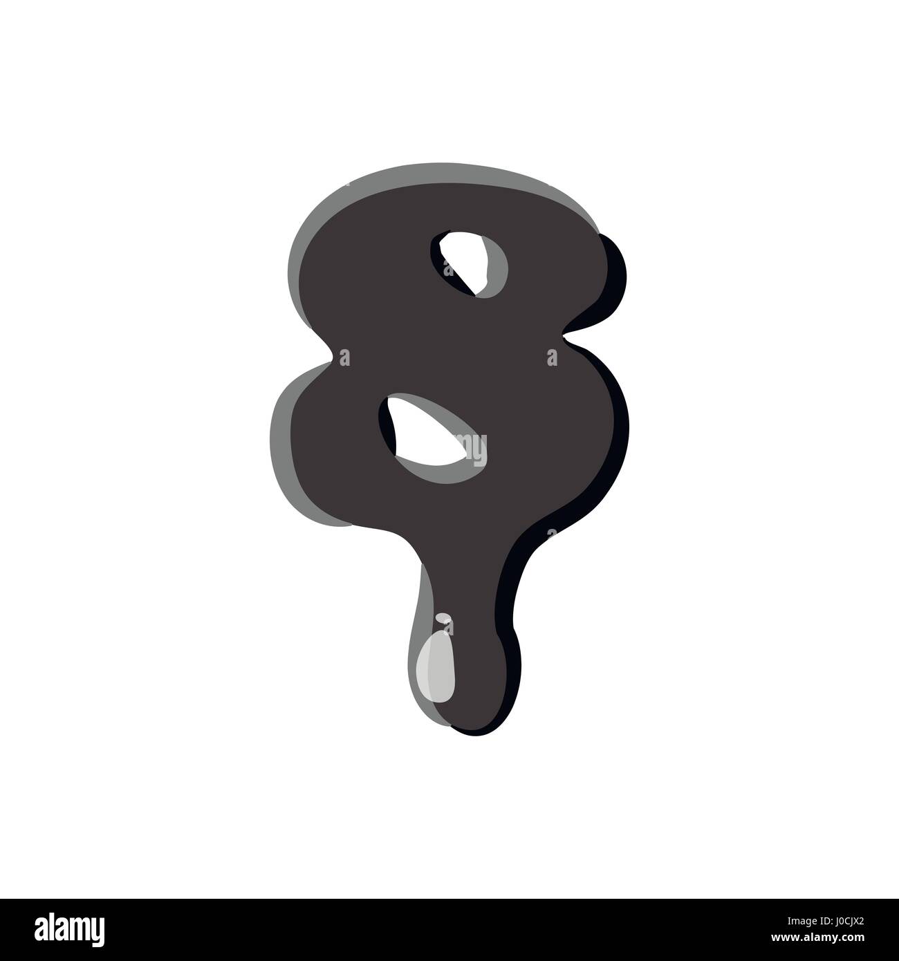 Number eight 8 isolated on white background Stock Vector Image & Art ...
