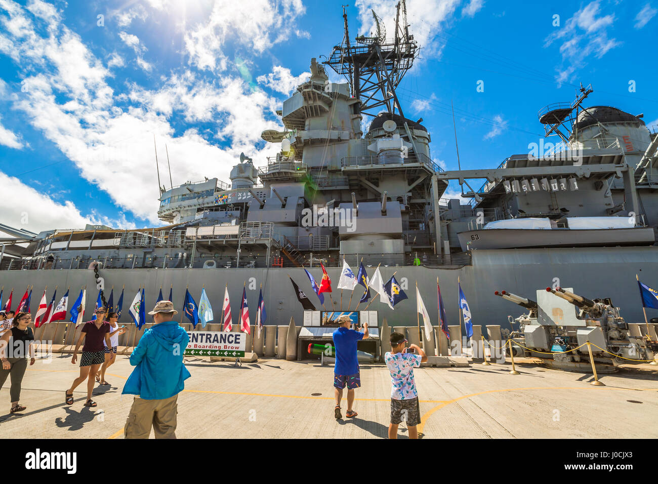 Us flags uss missouri hi-res stock photography and images - Alamy