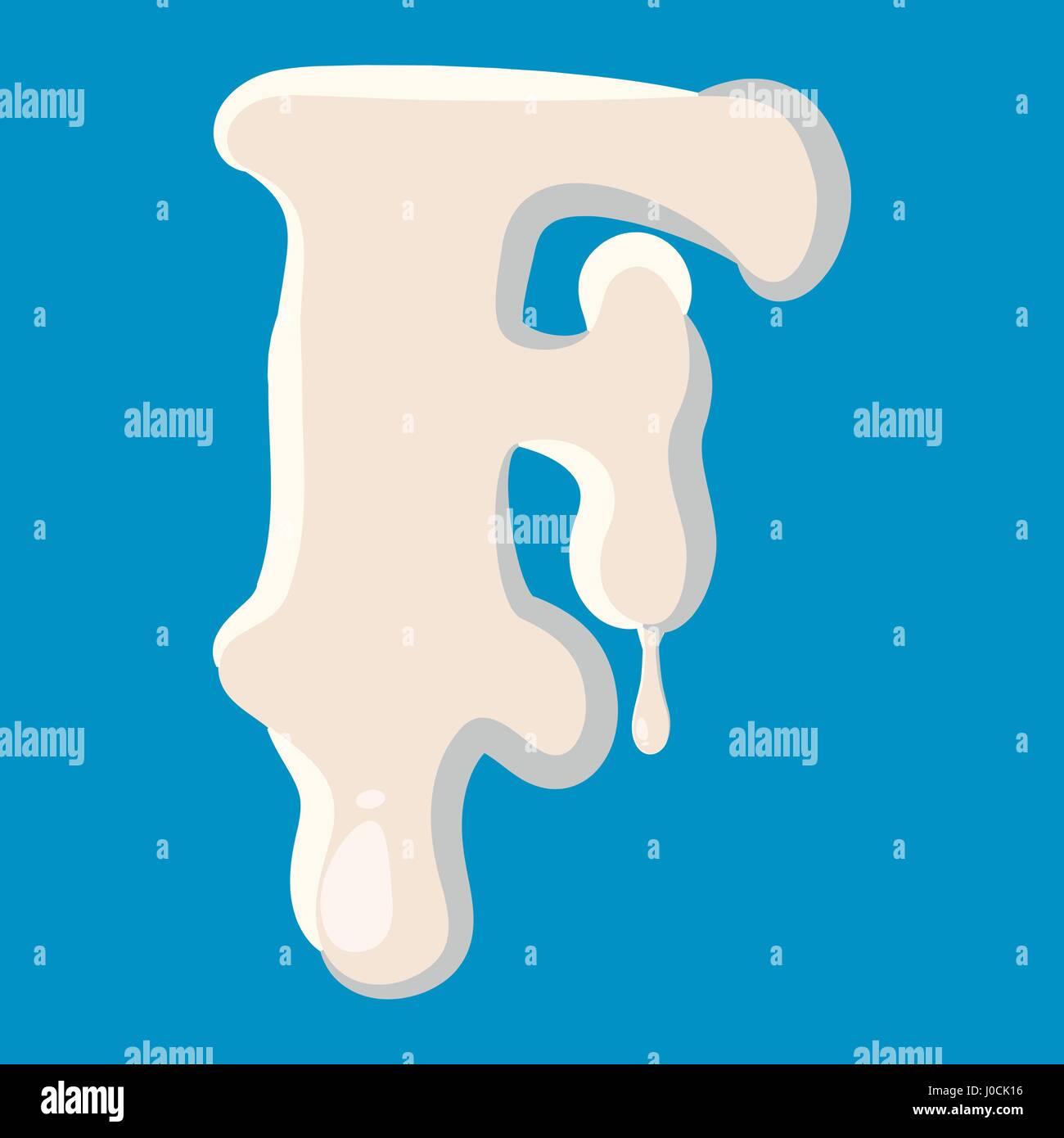 F letter isolated on baby blue background Stock Vector Image & Art - Alamy