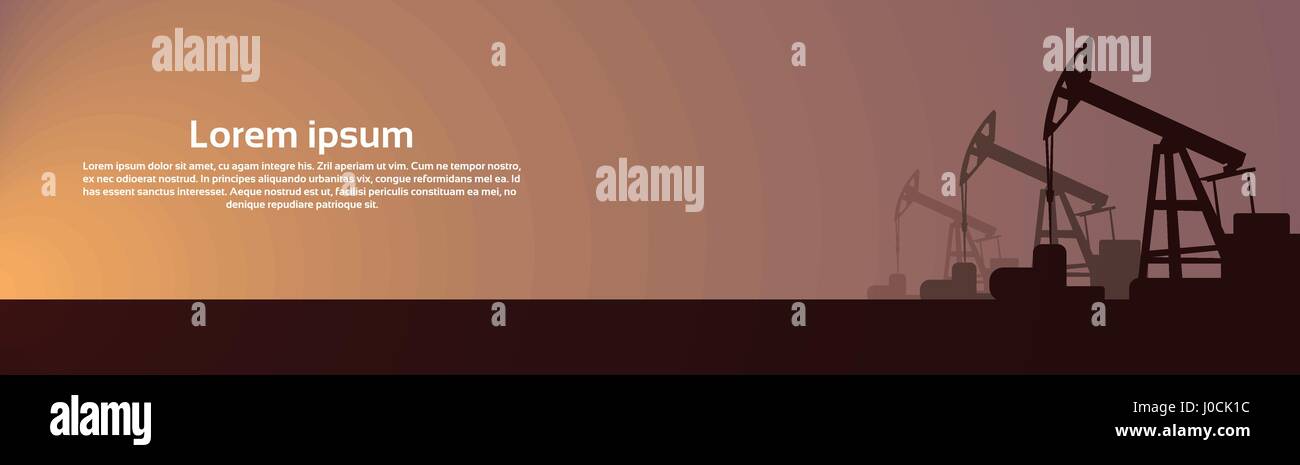 Pumpjack Oil Rig Crane Platform Banner Stock Vector Image & Art - Alamy