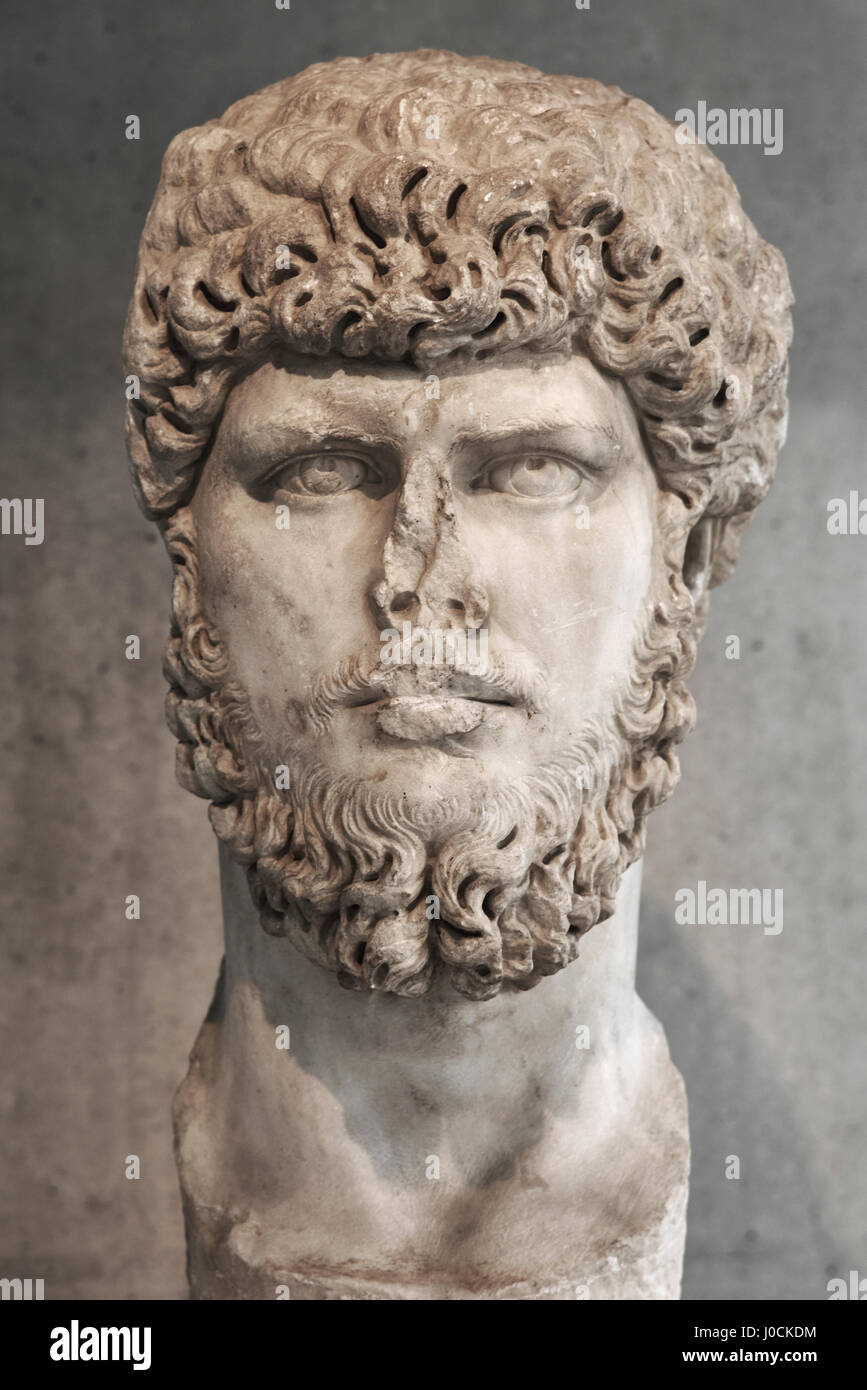 Portrait statue of the Rome emperor Lucius Verus Stock Photo - Alamy