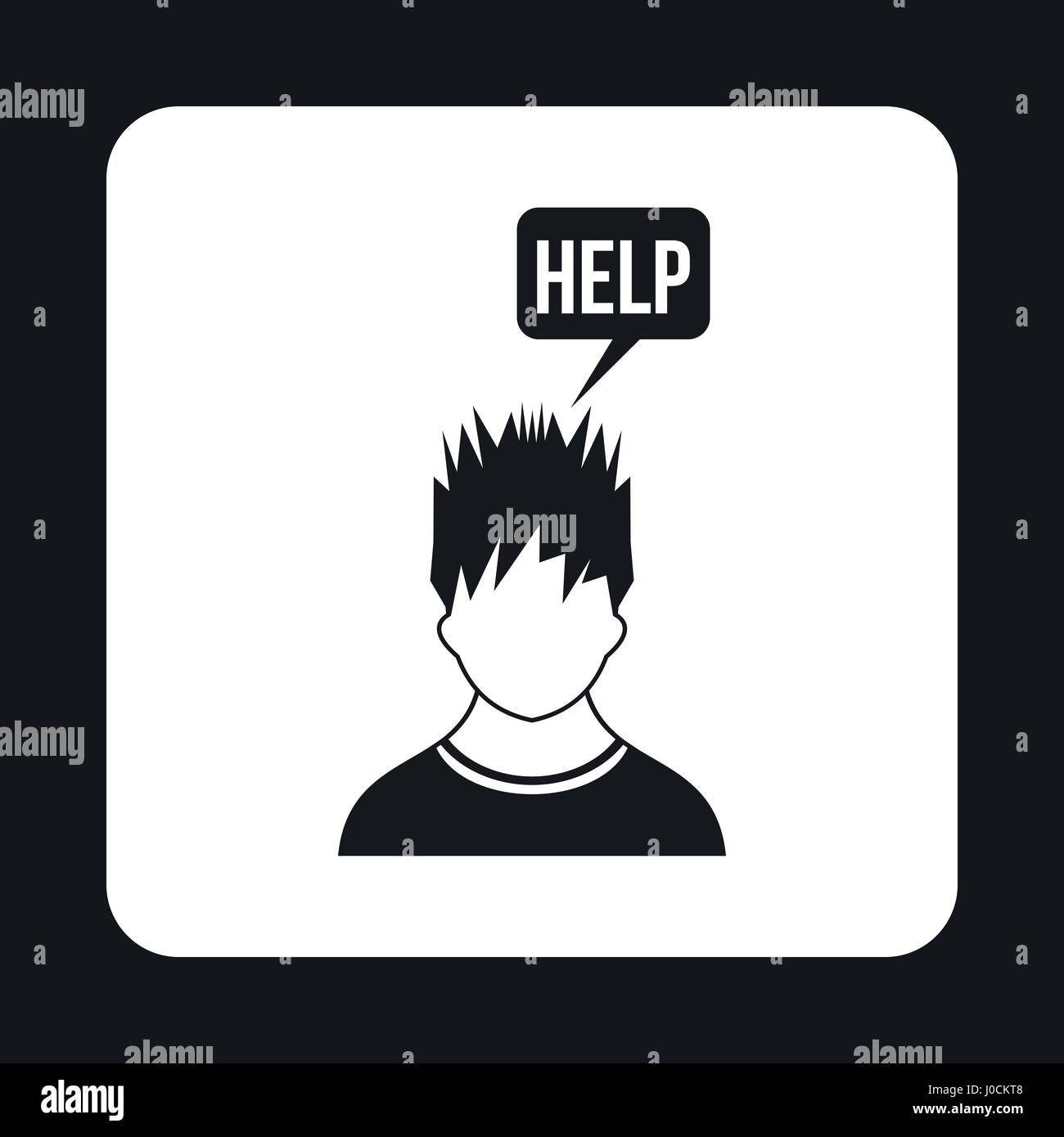 Man needs help icon, simple style Stock Vector Image & Art - Alamy