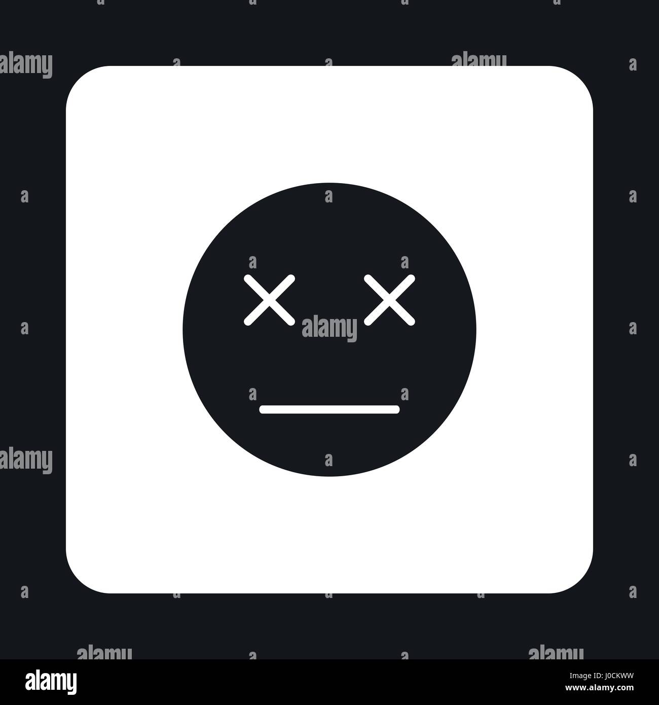 Dead emoticon icon, simple style Stock Vector Image & Art - Alamy