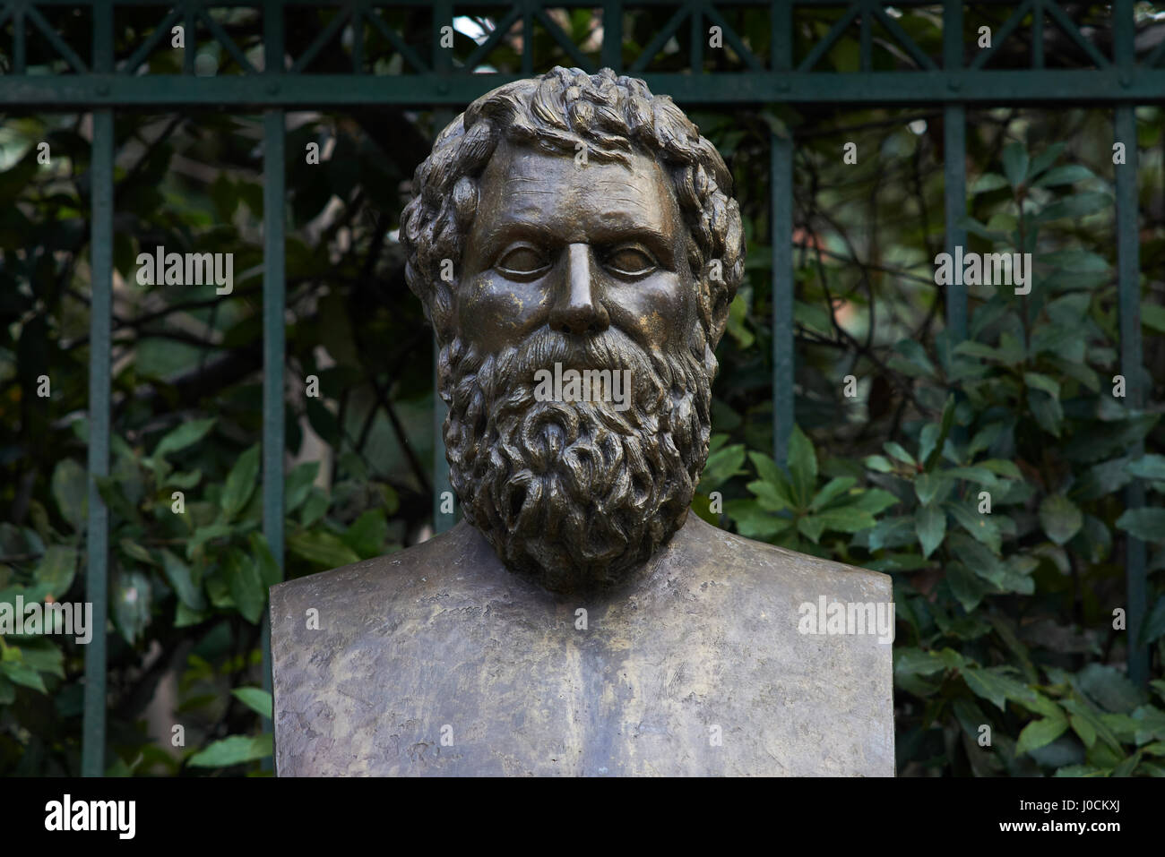statue of ancient Greek poet Sofoklis in Athens Stock Photo - Alamy
