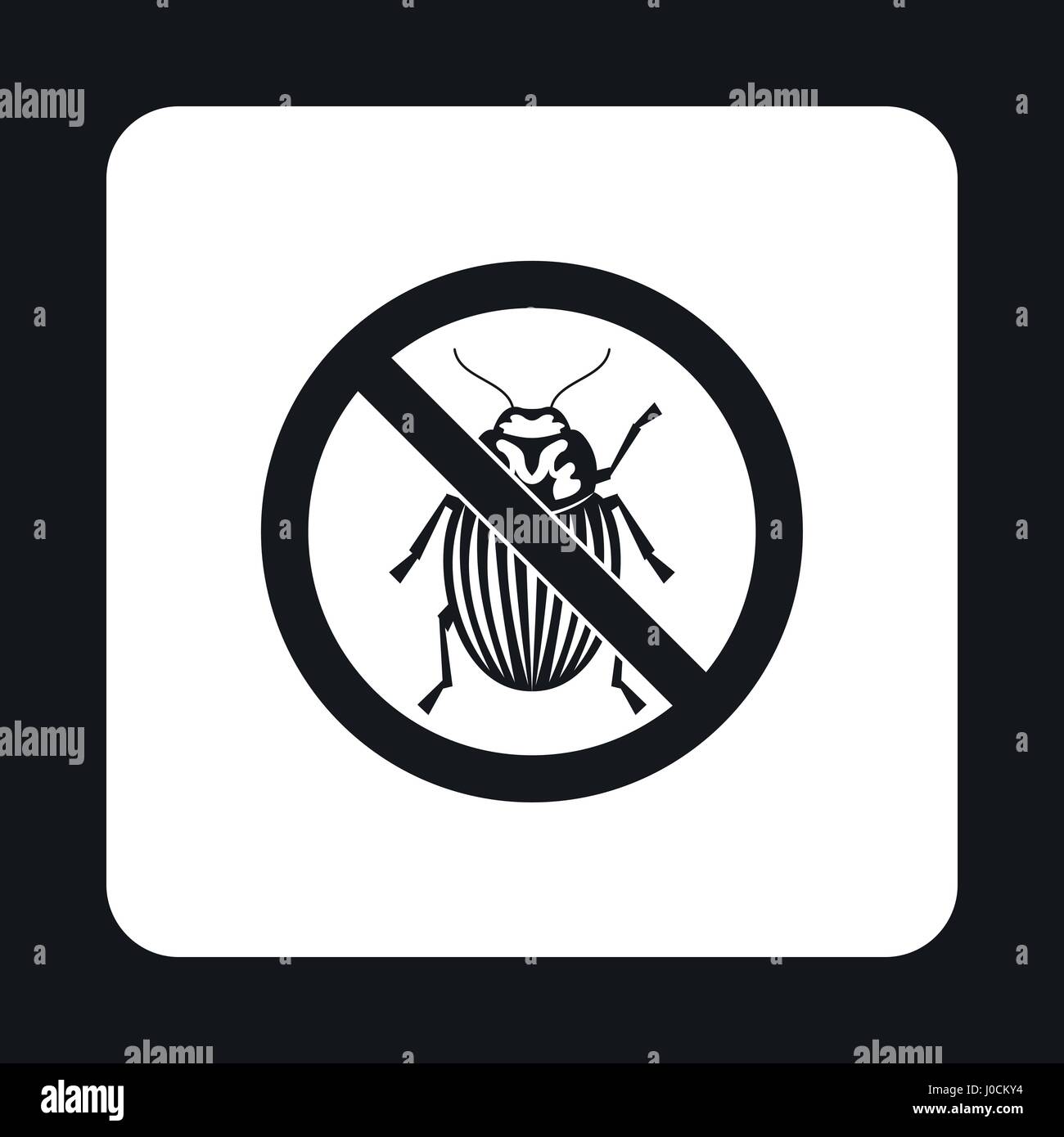 Prohibition sign colorado beetles icon Stock Vector Image & Art - Alamy