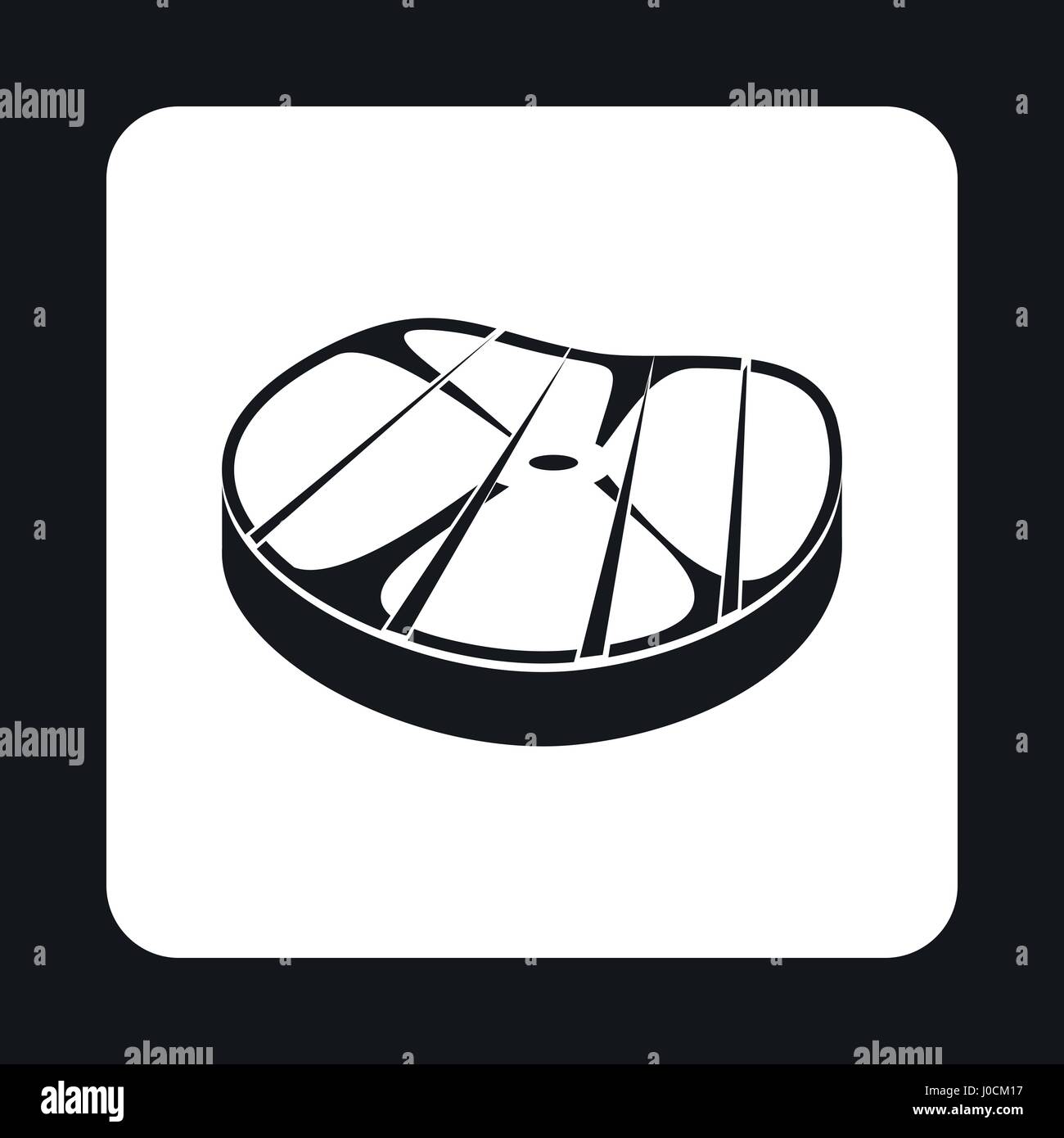 Grilled steak icon, simple style Stock Vector Image & Art - Alamy