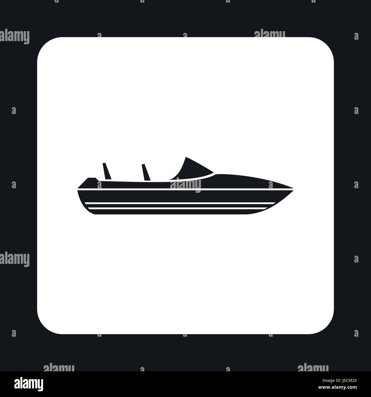 Speed boat icon, simple style Stock Vector Image & Art - Alamy