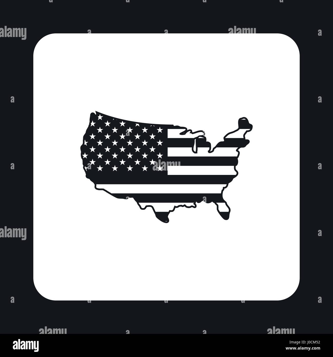 USA map icon, simple style Stock Vector Image & Art - Alamy