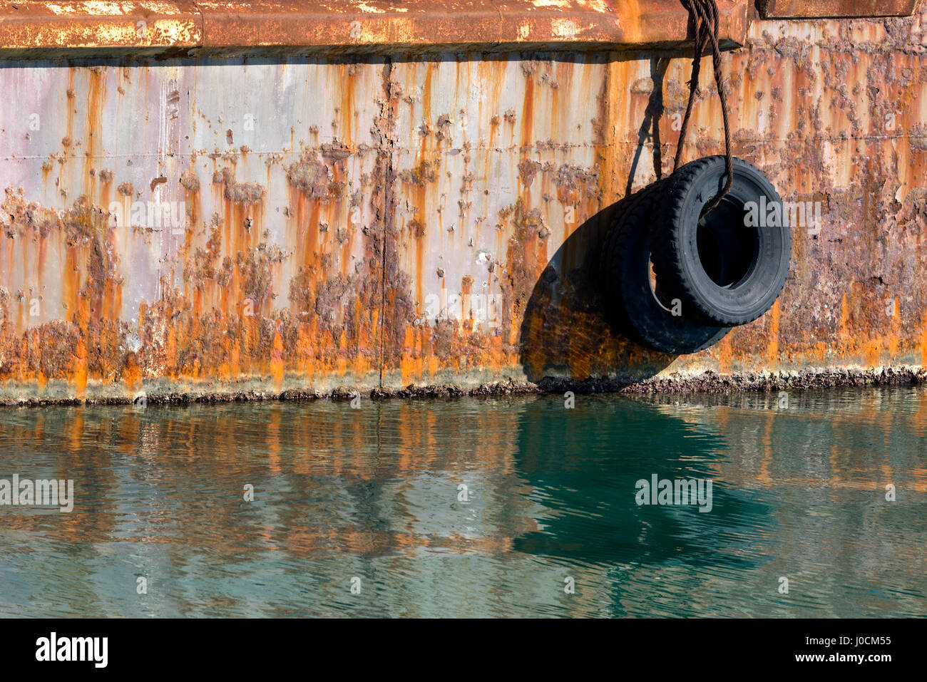 Rusty ferry boat Stock Photo - Alamy