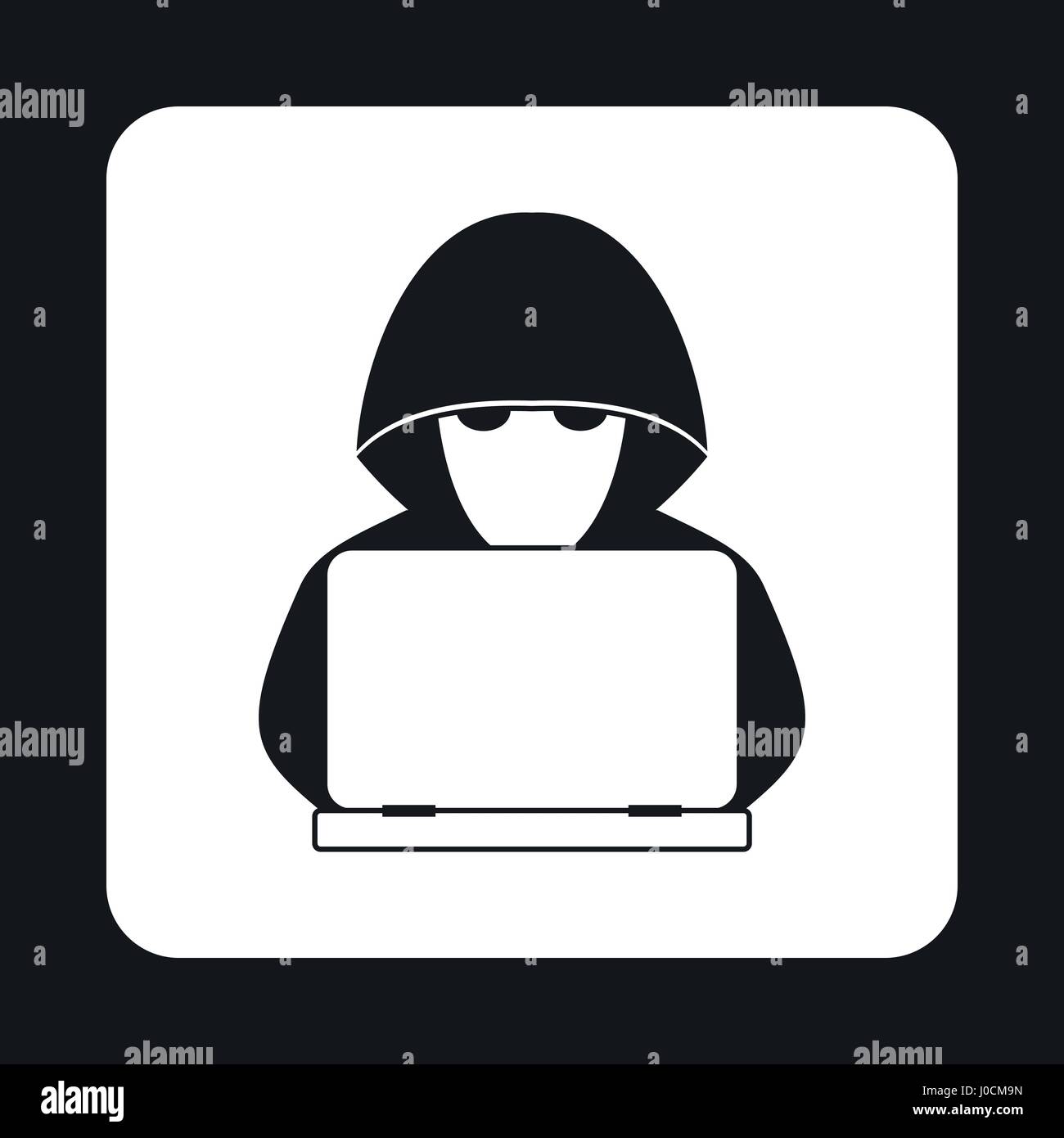 Hacker behind computer Stock Vector Images - Alamy