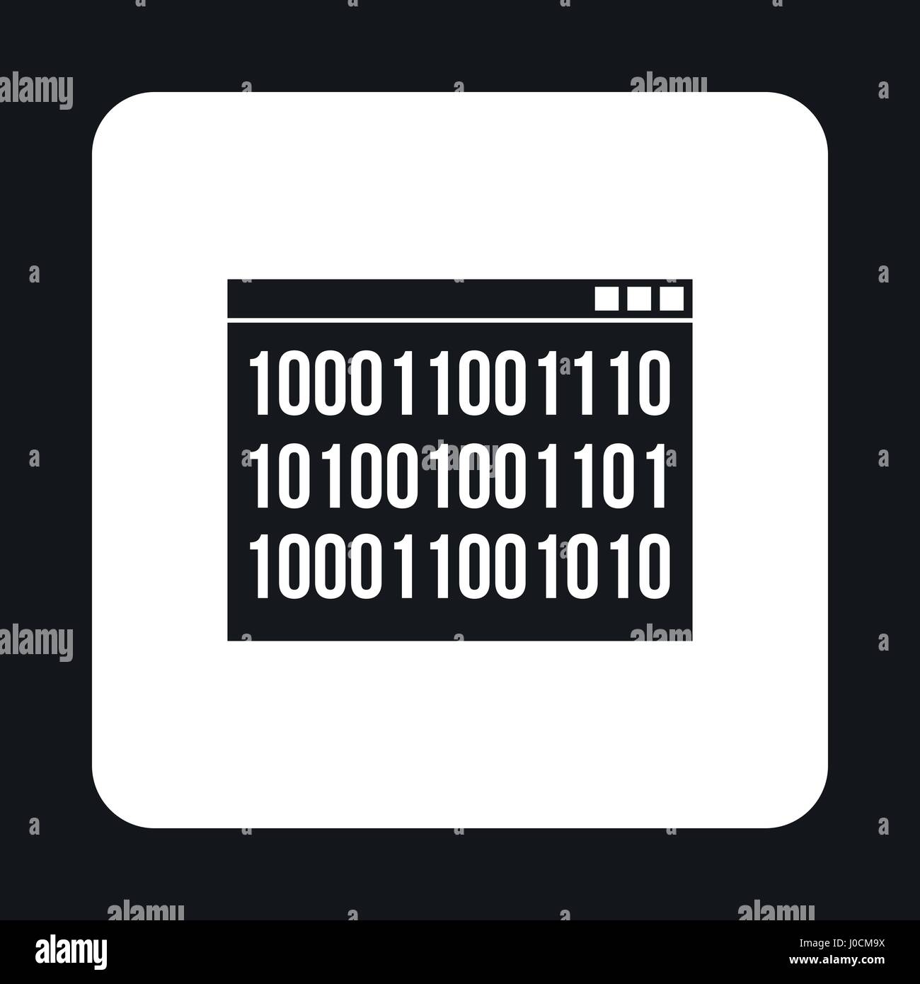 Binary code on screen icon, simple style Stock Vector Image & Art - Alamy