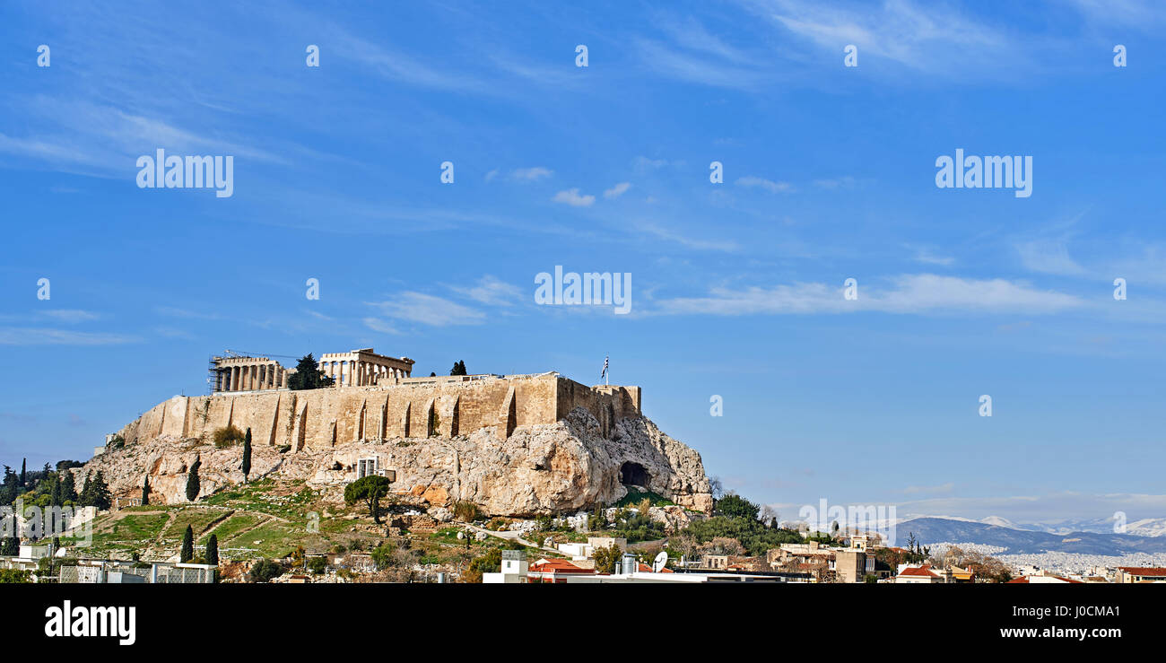 view of Parthenonas in Akropolis, Athens,Greece Stock Photo - Alamy