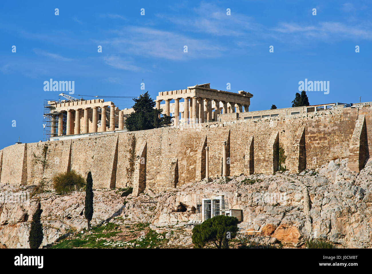 view of Parthenonas in Akropolis, Athens,Greece Stock Photo - Alamy