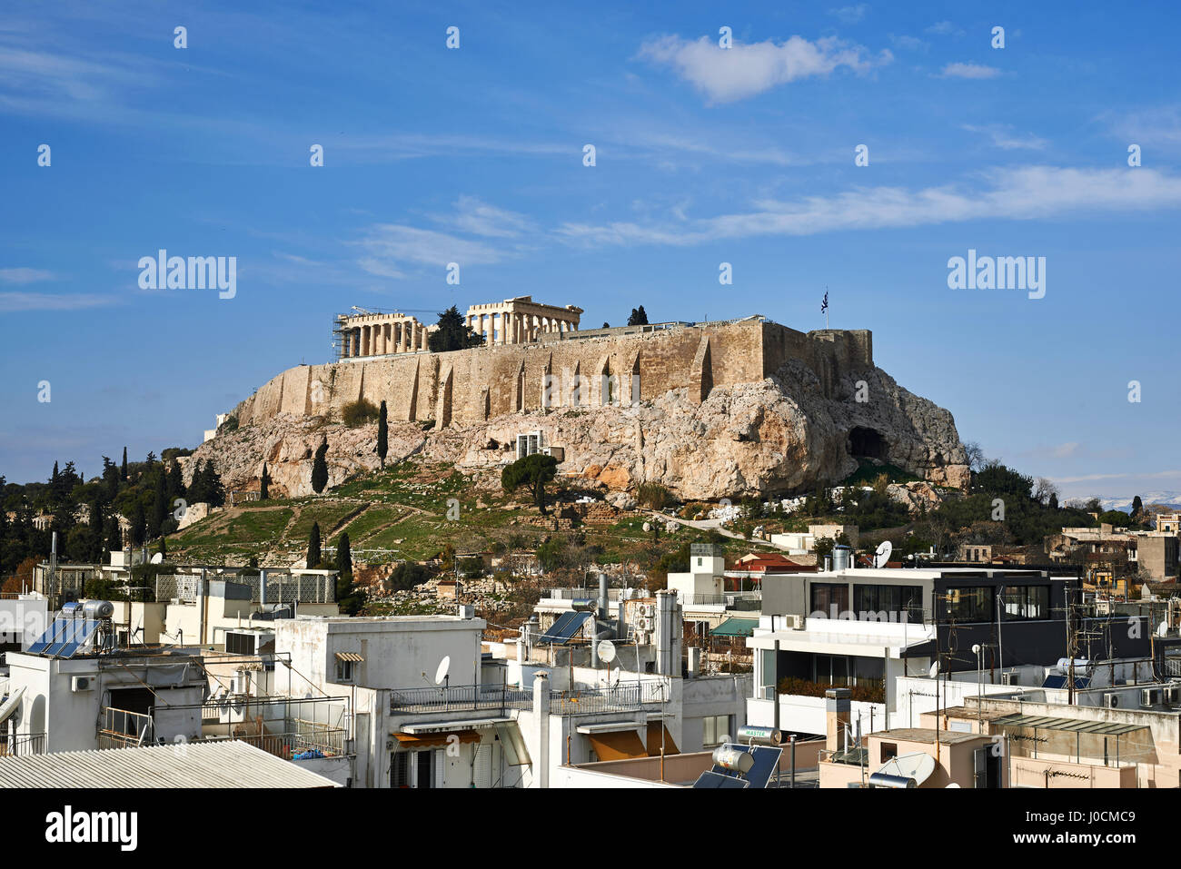 view of Parthenonas in Akropolis, Athens,Greece Stock Photo - Alamy