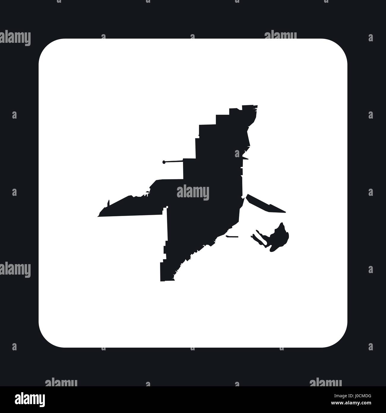 Miami county map Stock Vector Images - Alamy