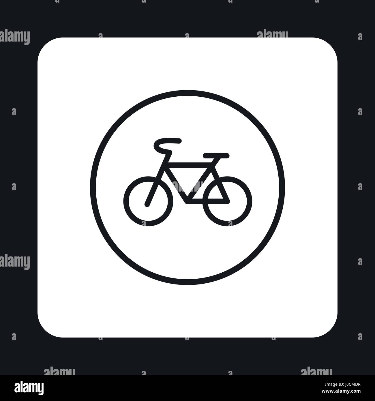 Sign bike icon, simple style Stock Vector Image & Art - Alamy