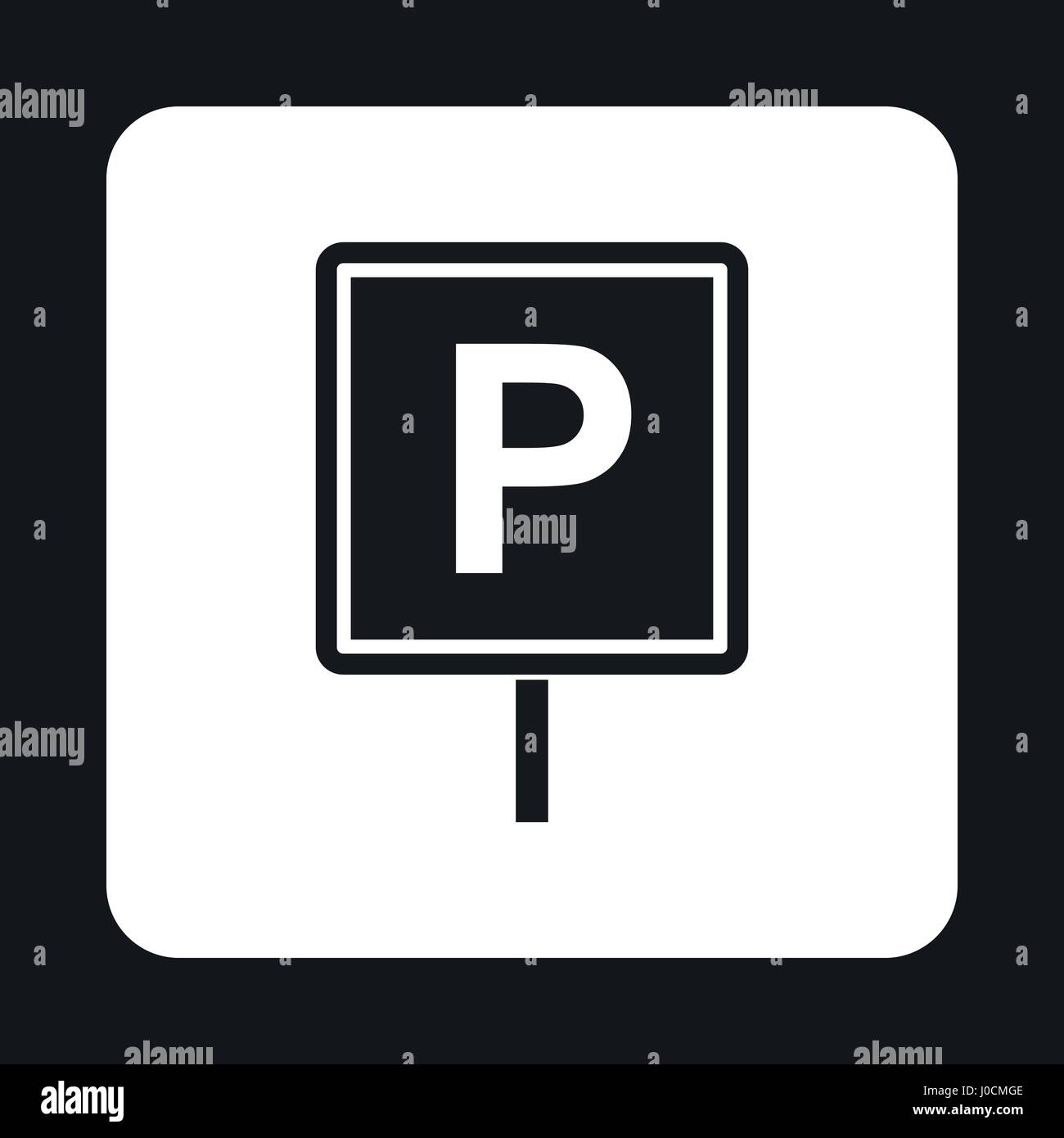 Parking sign icon, simple style Stock Vector Image & Art - Alamy