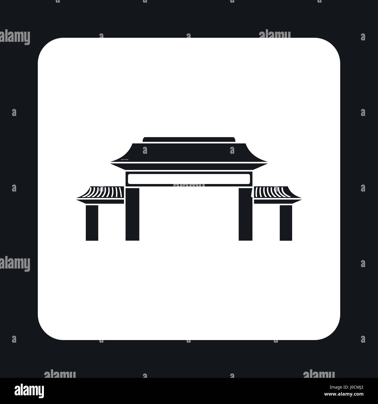 Pagoda icon, simple style Stock Vector Image & Art - Alamy