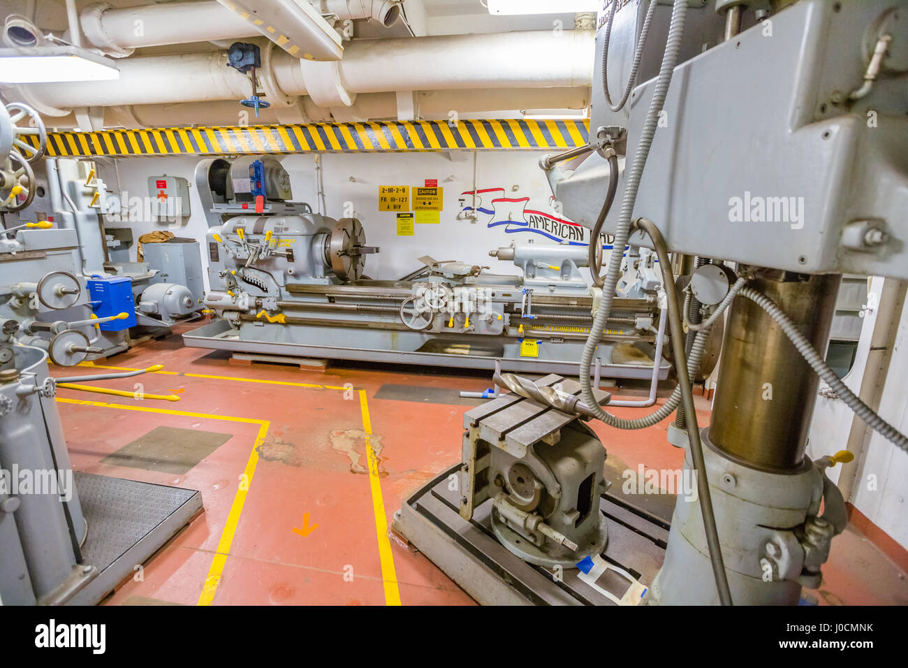 workshop of Missouri Battleship Stock Photo - Alamy