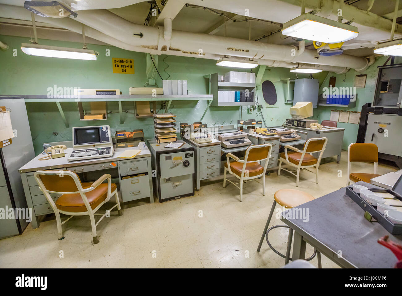 Battleship computers room Stock Photo - Alamy