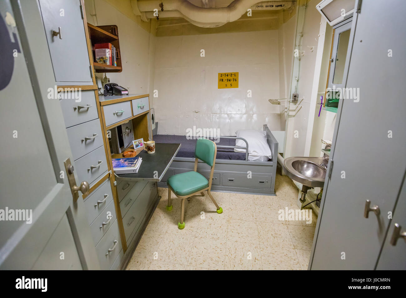 Battleship officer room Stock Photo - Alamy