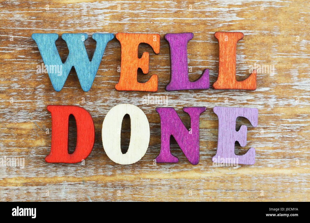 Well done written wooden letters hi-res stock photography and images ...