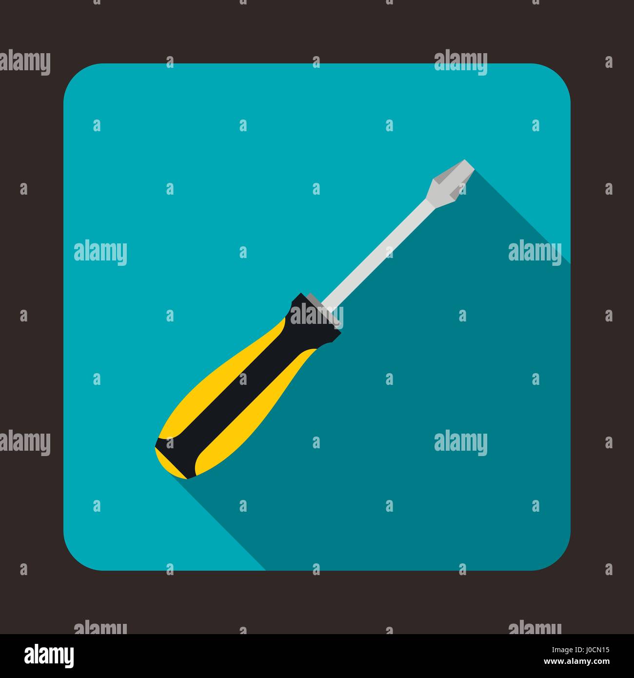 Screwdriver icon in flat style Stock Vector Image & Art - Alamy
