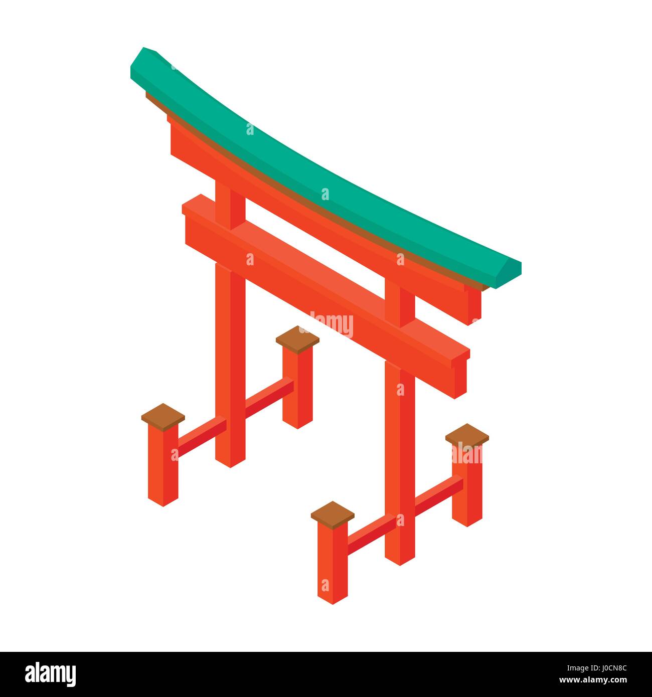 Japanese sacred gates icon, cartoon style Stock Vector Image & Art - Alamy