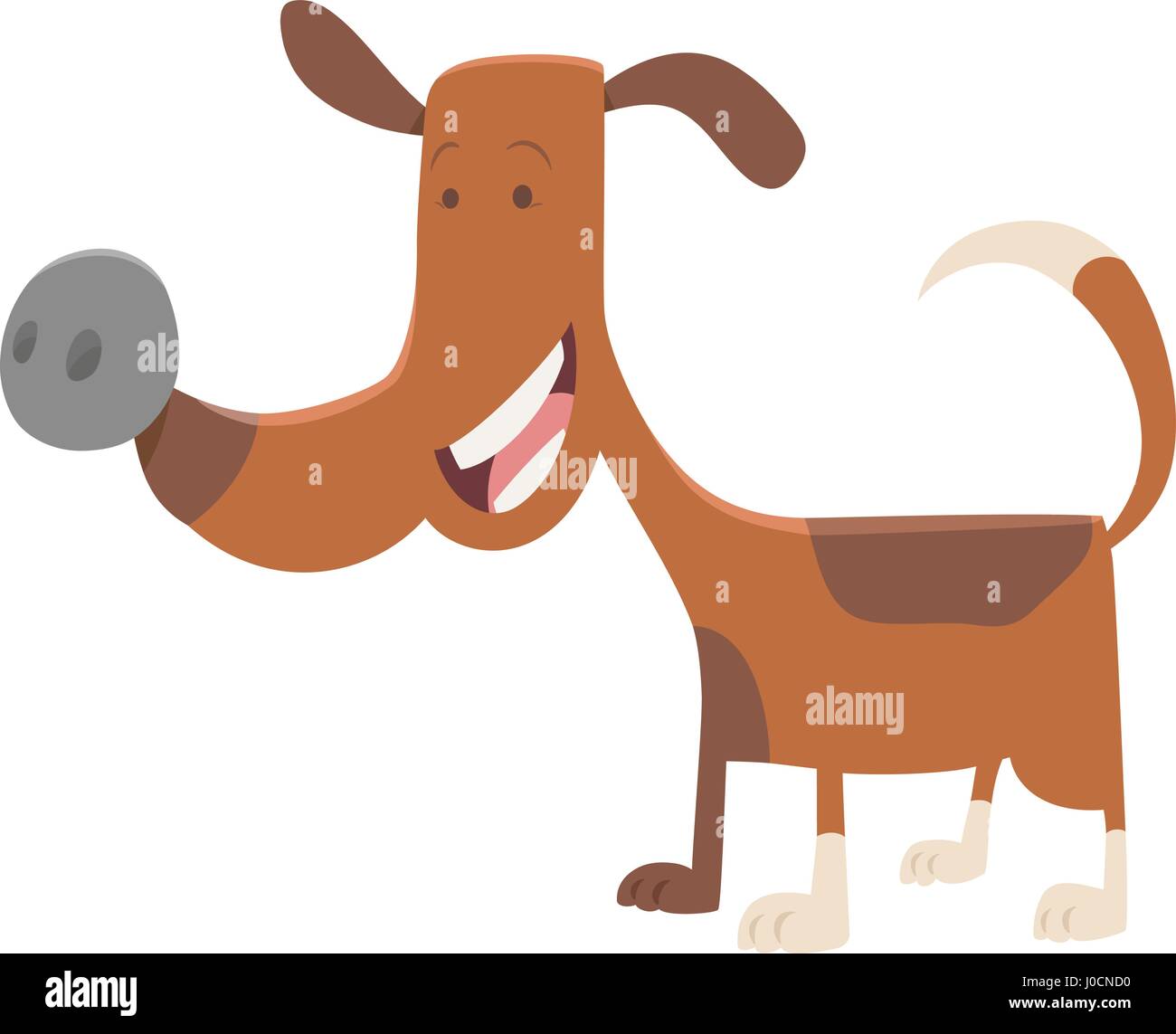 Cartoon Illustration of Cute Spotted Dog Animal Character Stock Vector ...