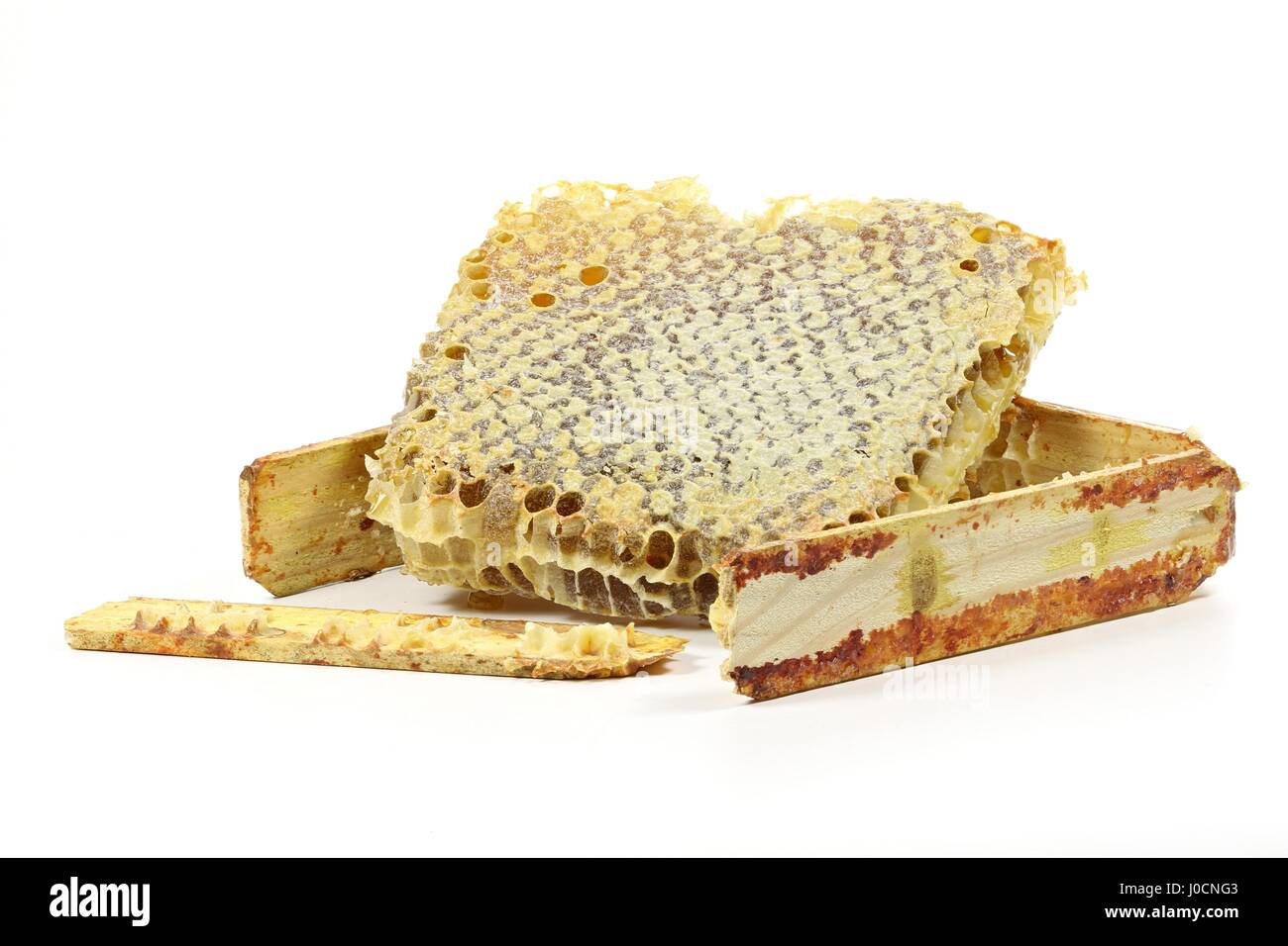 comb honey isolated on white background Stock Photo - Alamy